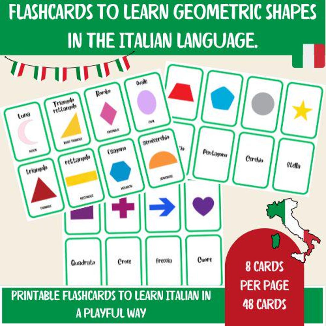 Geometric Shapes Flashcards - Learn Geometric Shapes in the Italian ...