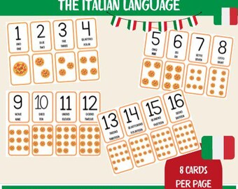 Italian Flashcards for Kids - Learn Numbers - Bilingual Educational ...