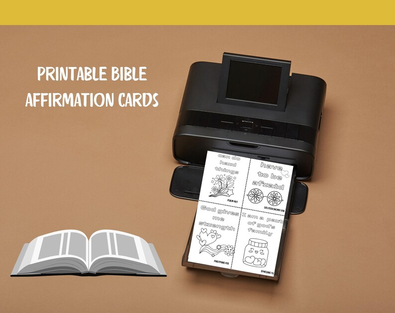 Bible Affirmation Cards for Kids - Printable Coloring Pages - Positive ...
