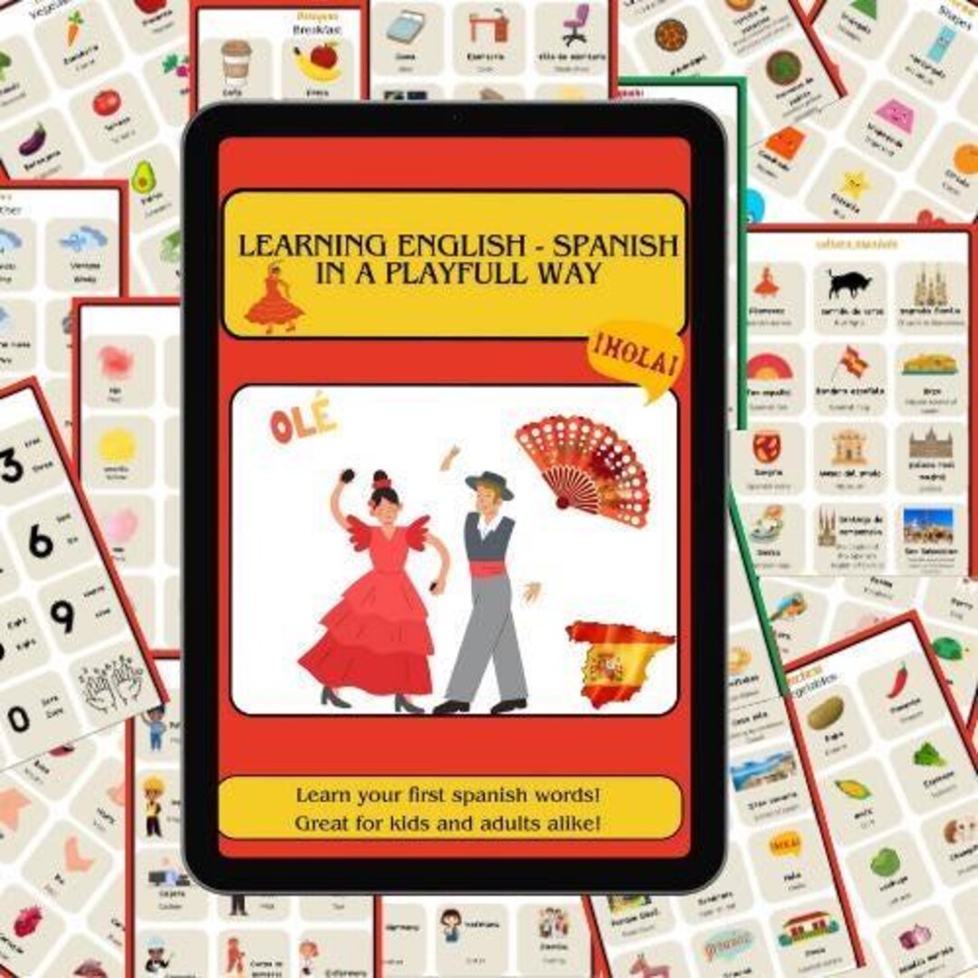 Printable Guide to Learn English -spanish Words | Kids Educational ...