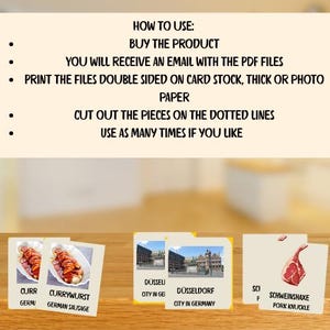 Printable Memory Game German Style | Learn English - German in a ...