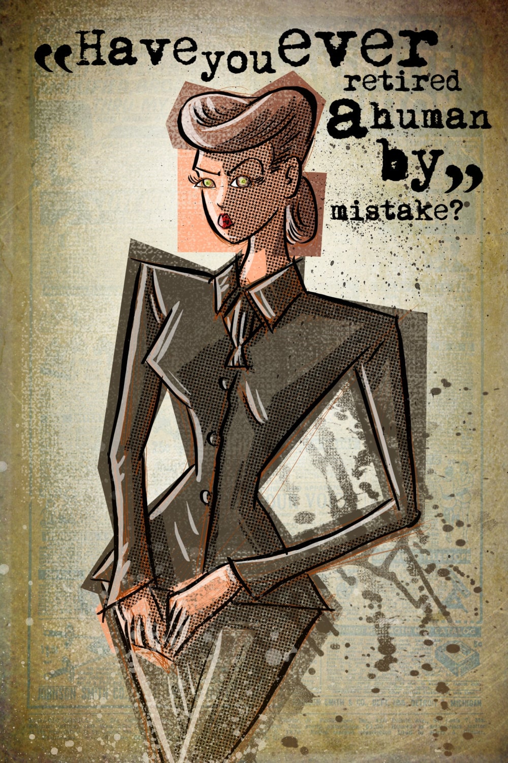 Rachel From Blade Runner Art Print Wall Art Home Decor Illustration ...