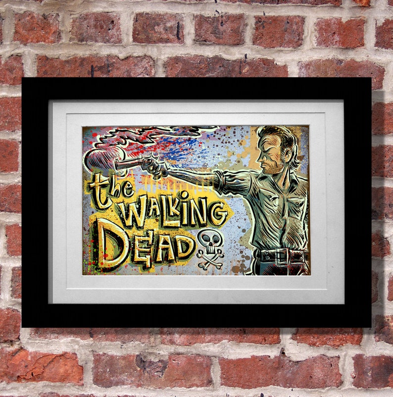 Walking Dead Art Print Rick Grimes Zombie Zombies Horror Comic - Etsy