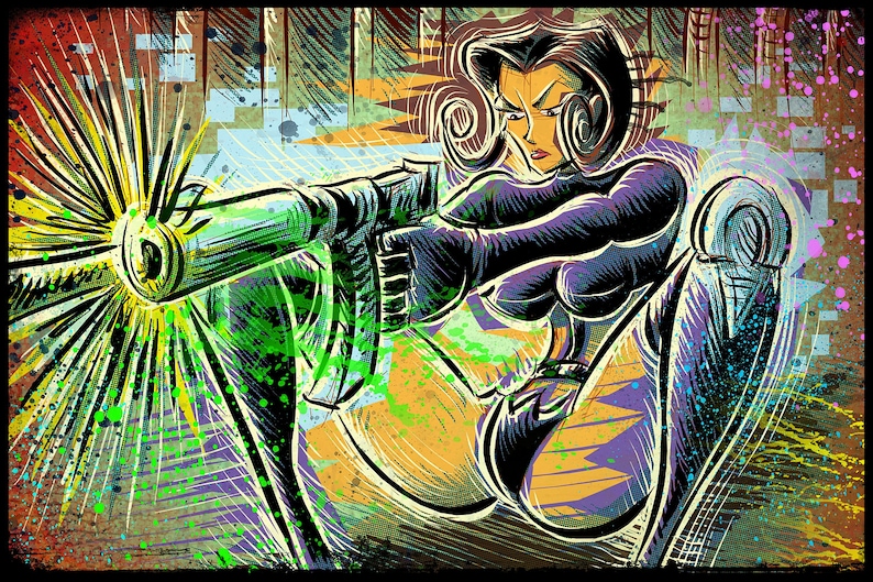 Aeon Flux Art Print Mtv Liqud Television Animation Cartoon Etsy