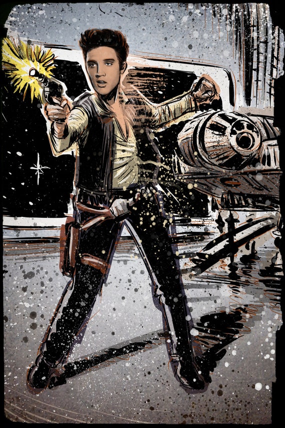 Elvis Han Solo Art Print Christmas Collage Art Wall Art. Home - Etsy