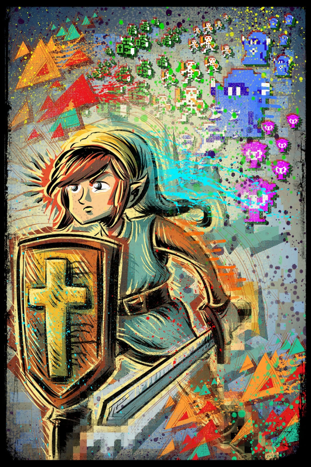 Legend of Zelda Art Print Nintendo Video Game Illustration Joe Badon ...