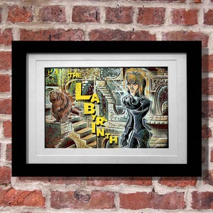 Labyrinth Art Print Jim Henson David Bowie Muppets Puppets Fantasy Joe ...