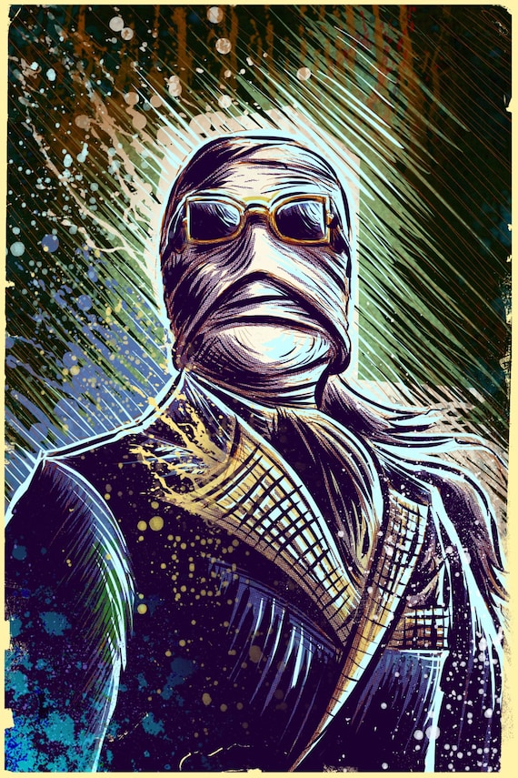 Invisible Man art print universal monster monsters cult | Etsy