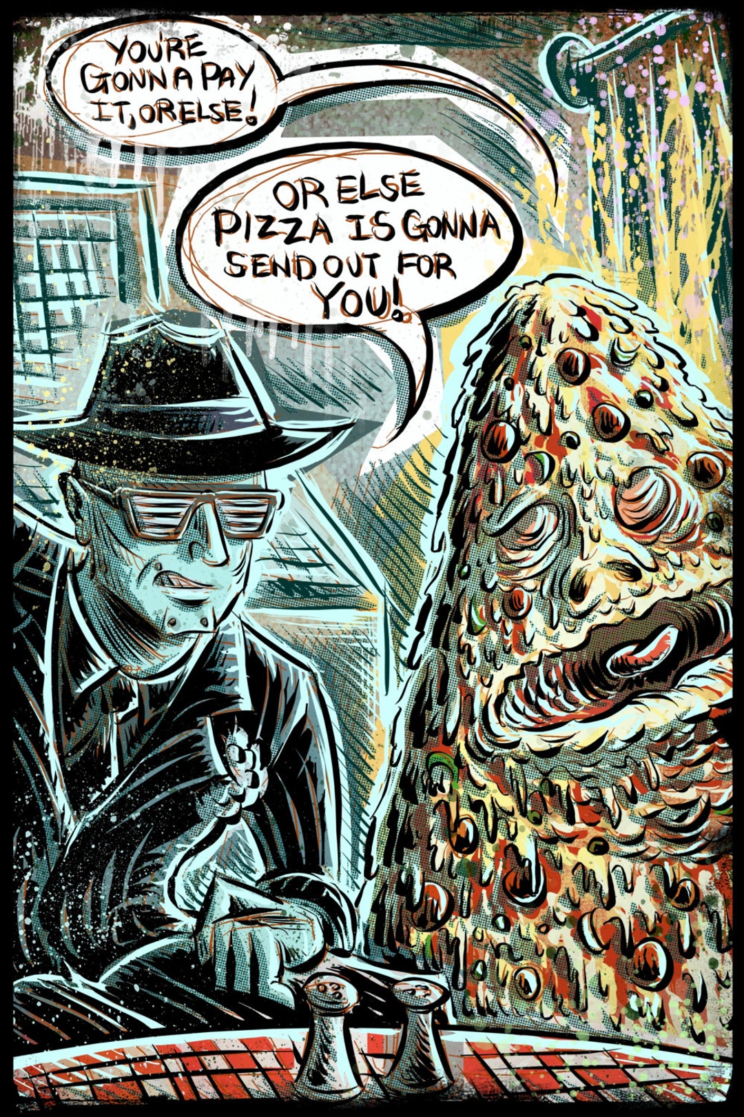 Spaceballs Pizza the Hut Art Print Mel Brooks Comedy Sci Fi Science ...