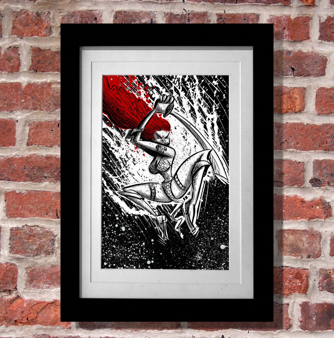 Red Sonja Art Print, Red Sonya, Comic Book, Wall Art, Illlustration ...