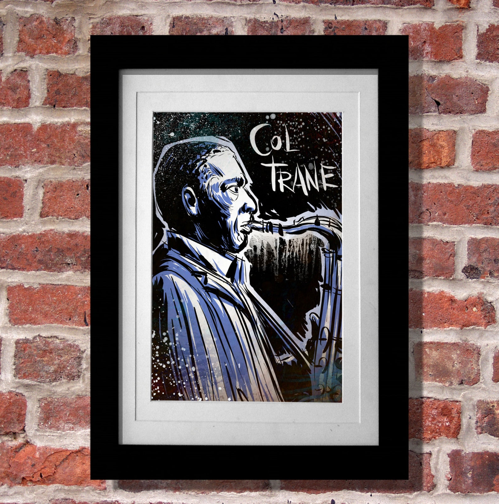 John Coltrane Art Print. jazz illustration free jazz music | Etsy