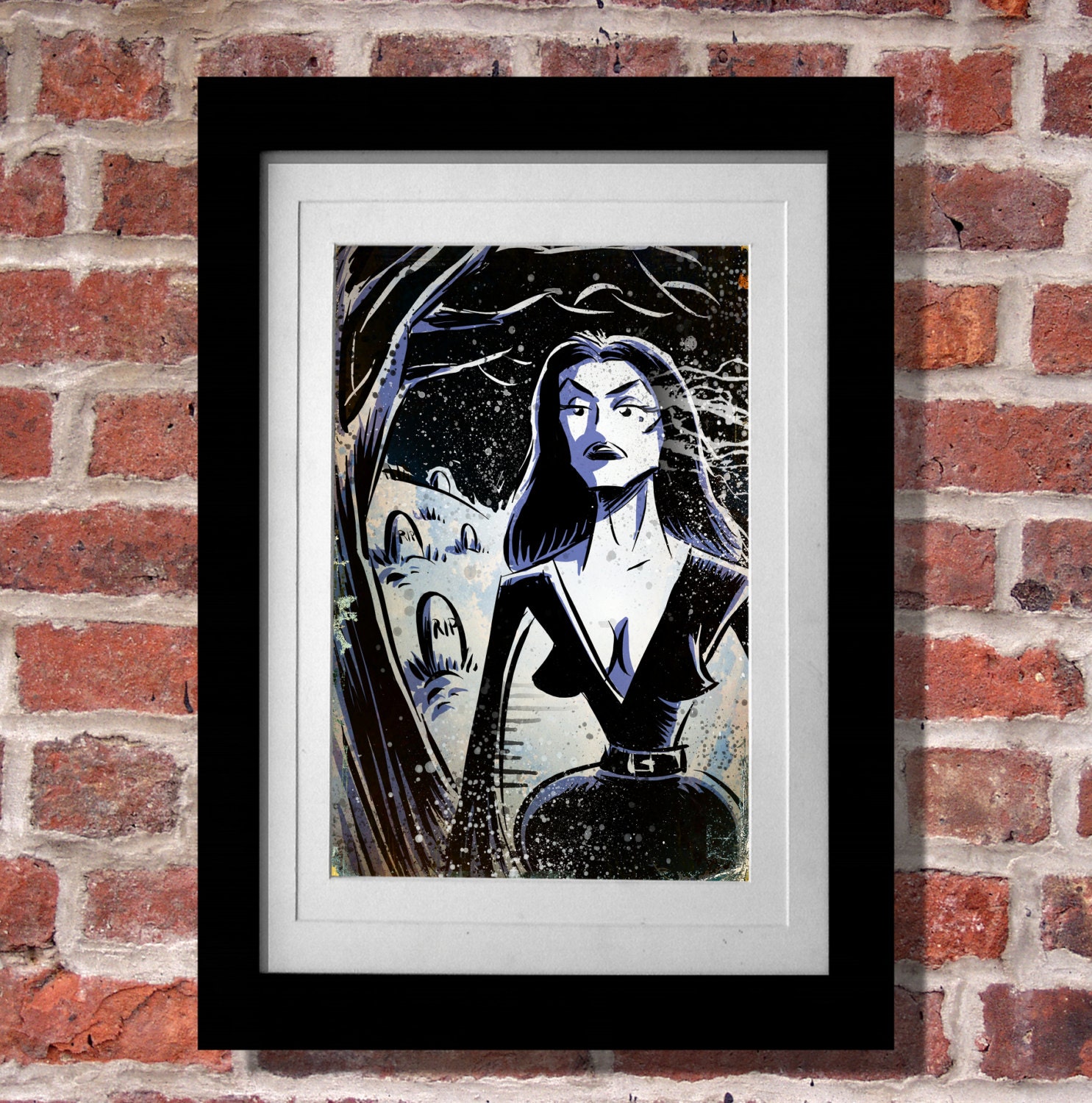 Vampira Art Print. Horror Host Illustration Plan 9 From Outer - Etsy