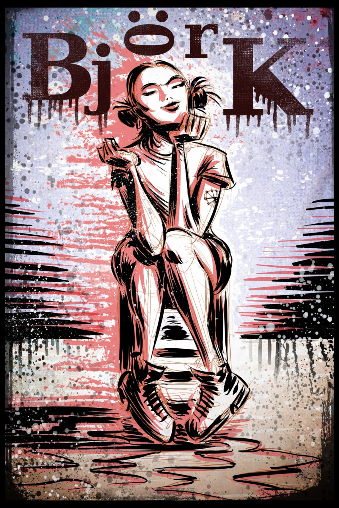 Bjork Art Print Björk Guðmundsdóttir Female Singer Music Girl - Etsy