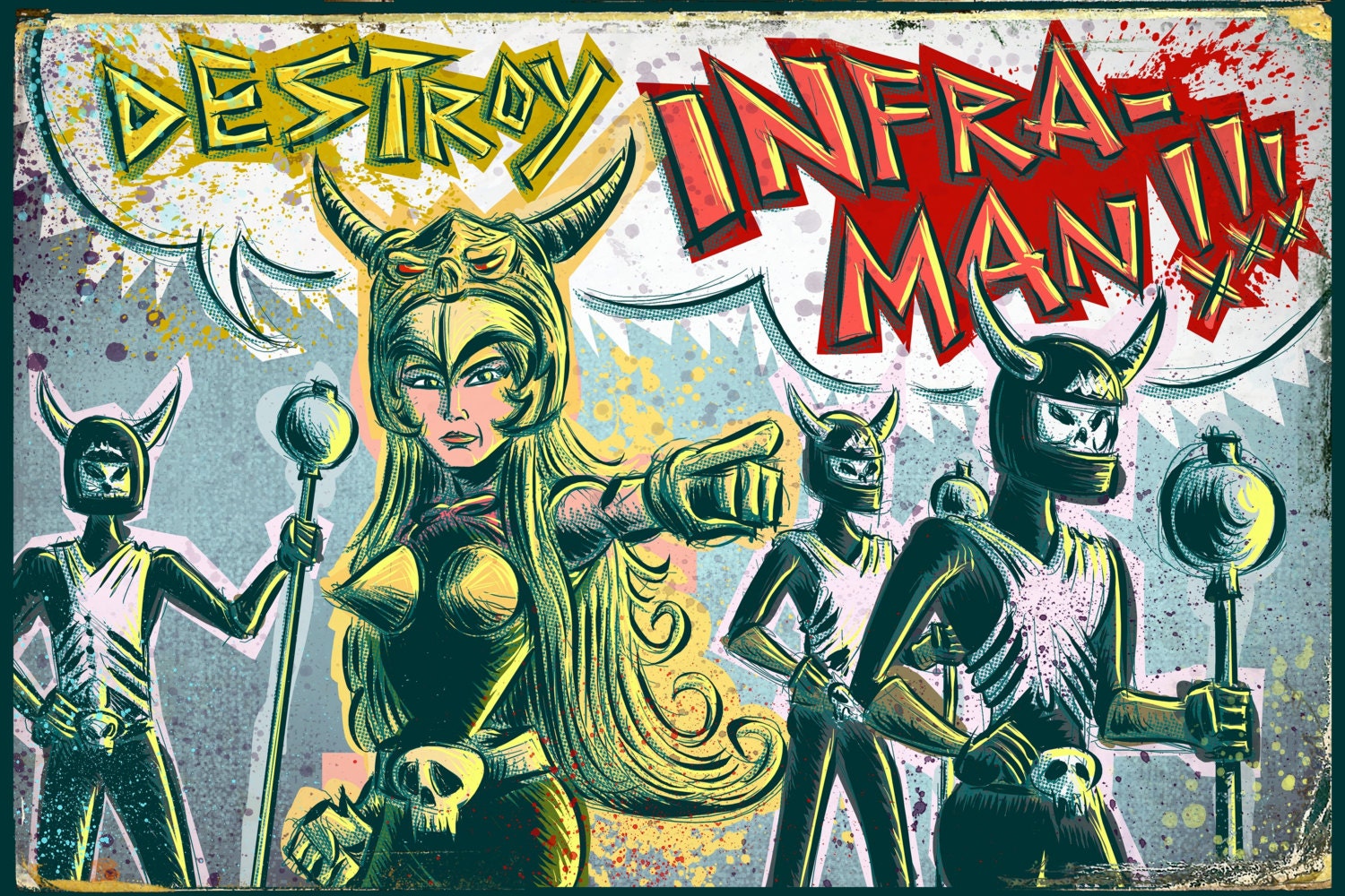 Super Inframan Art Print Infra-man Kaiju Sentai Toho Shaw Brothers Hong ...