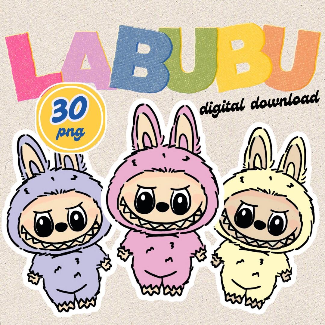 30 Labubu Designs PNG, SVG, EPS Mega Bundle, Vector Digital File for ...