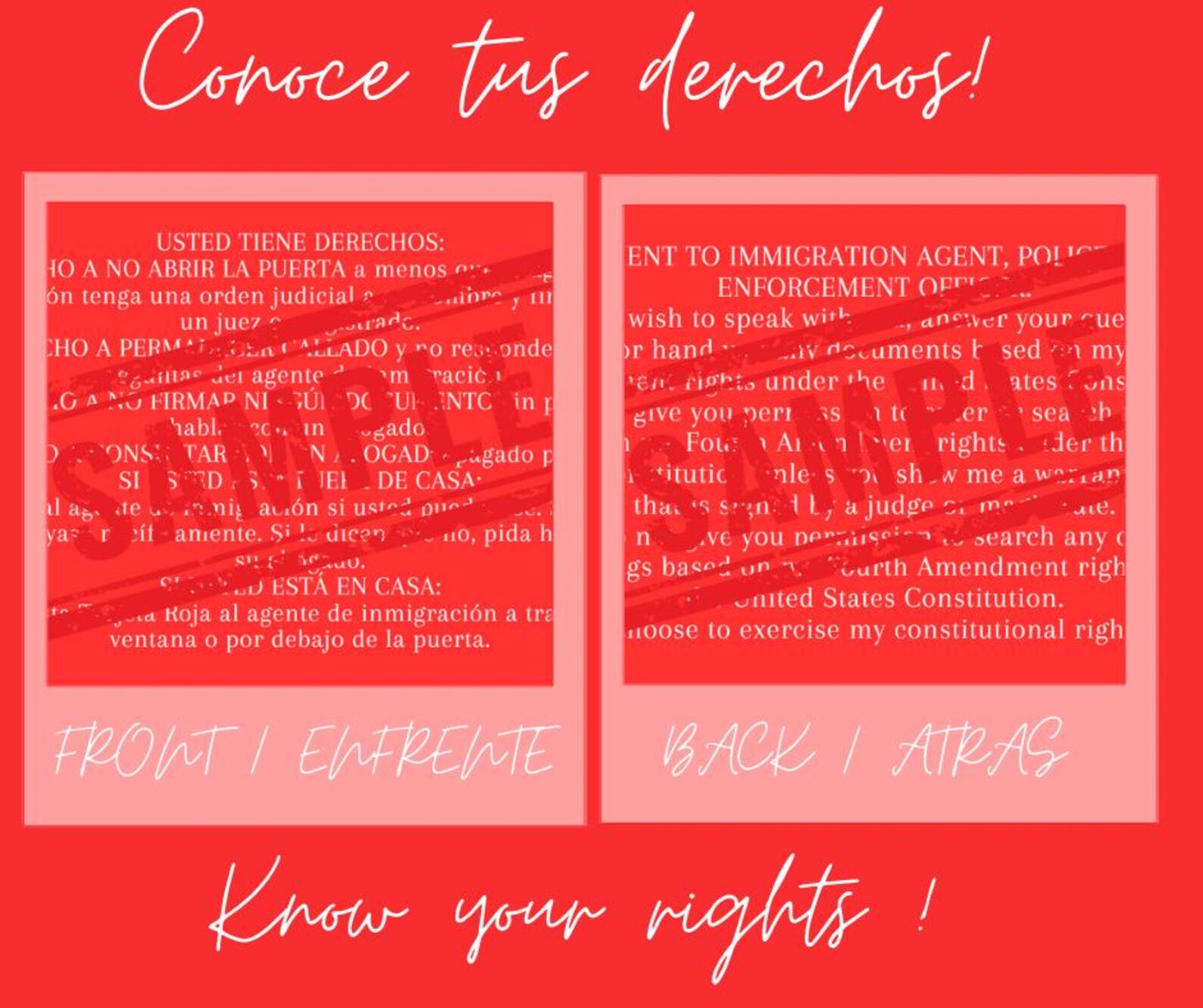 Immigration Red Card PDF to Print on Demand - Etsy