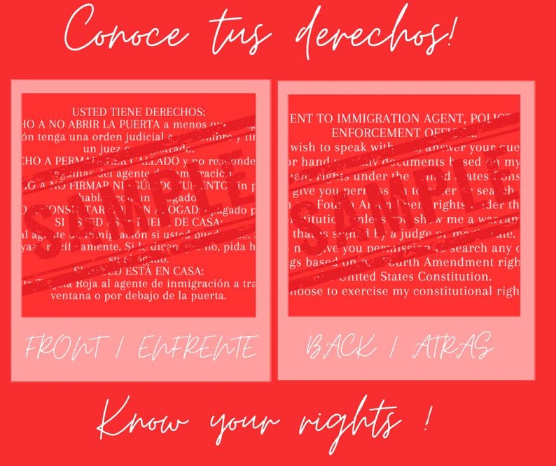 Immigration Red Card PDF to Print on Demand - Etsy