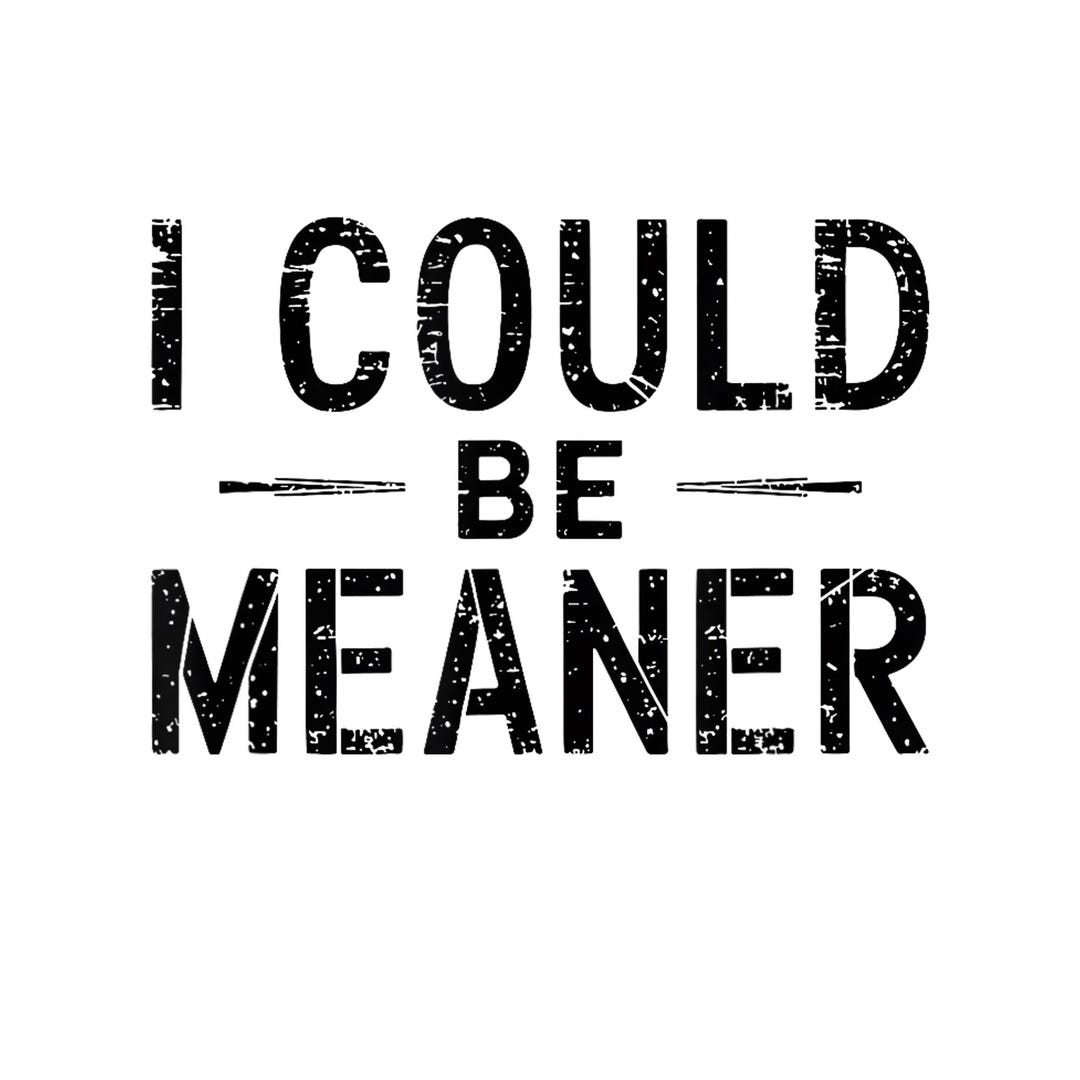 I Could Be Meaner, Sarcastic Shirt, Funny Humor Shirt, Sarcasm Shirt ...