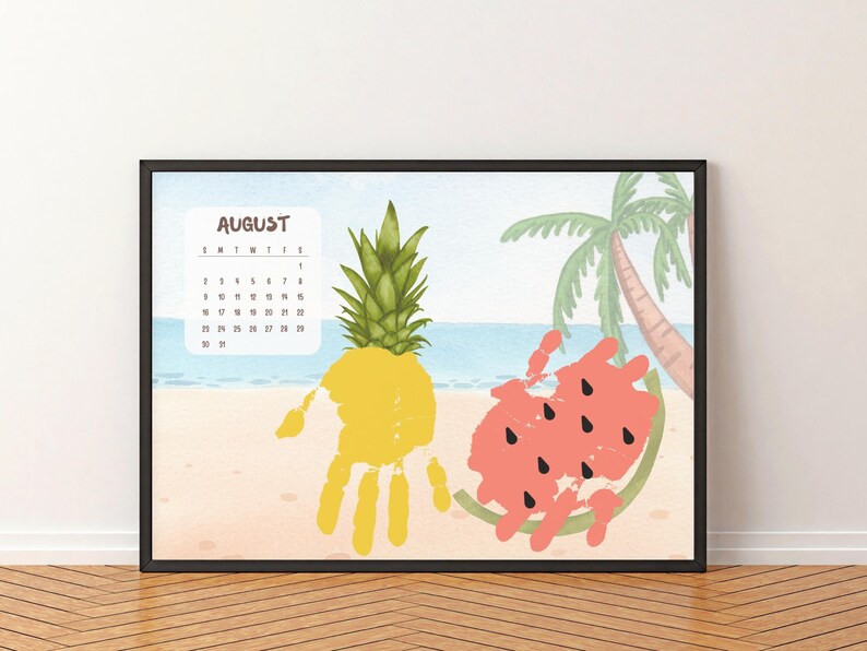 2026 Handprint Calendar, Monthly Memory Keepsake DIY, Preschool Craft ...