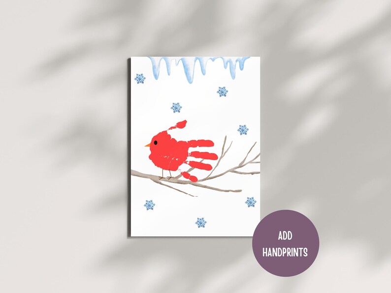 Winter Handprint Craft Bundle, Kids Preschool & Daycare DYI Art, 9 ...