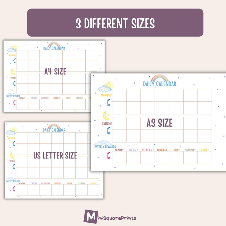 Printable Kids Routine and Reward Chart | Daily and Weekly Schedule ...