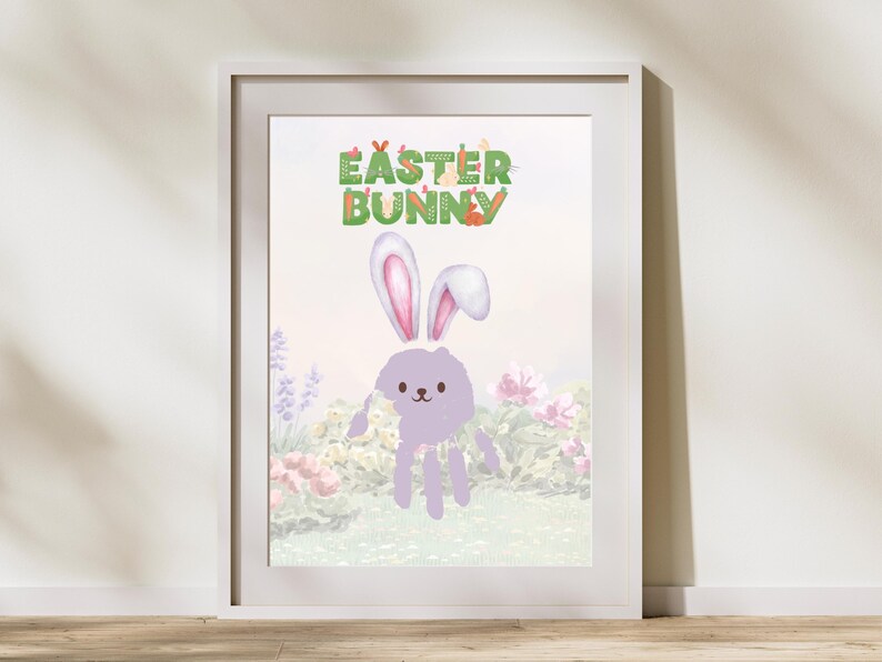 Easter Bunny Handprint Craft for Kids, Preschool & Daycare Spring ...