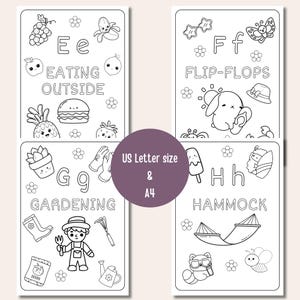 Summer Alphabet Coloring Book: A-Z Printable Kids Activity (PDF ...
