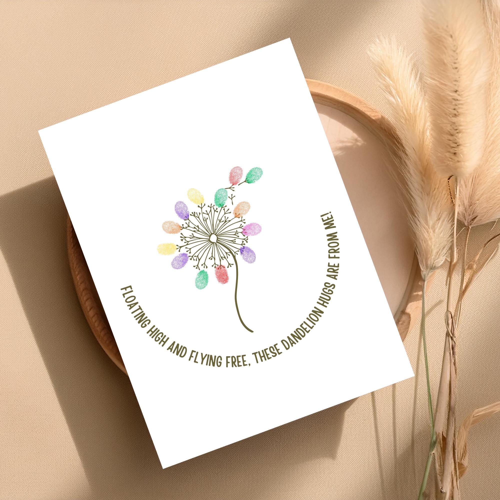 Preschool Art Crafts Mother's Day Homemade Gift Fingerprint Dandelion ...