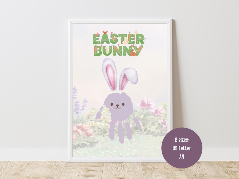 Easter Bunny Handprint Craft for Kids, Preschool & Daycare Spring ...
