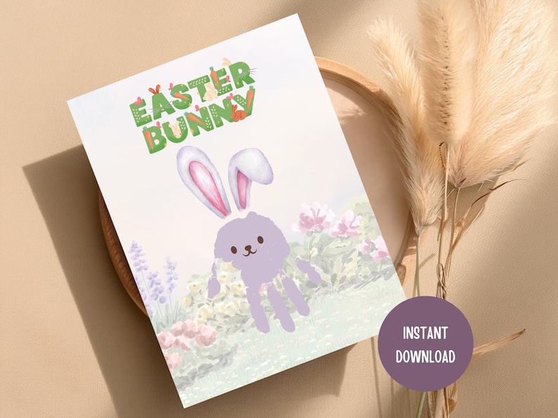 Easter Bunny Handprint Craft for Kids, Preschool & Daycare Spring ...