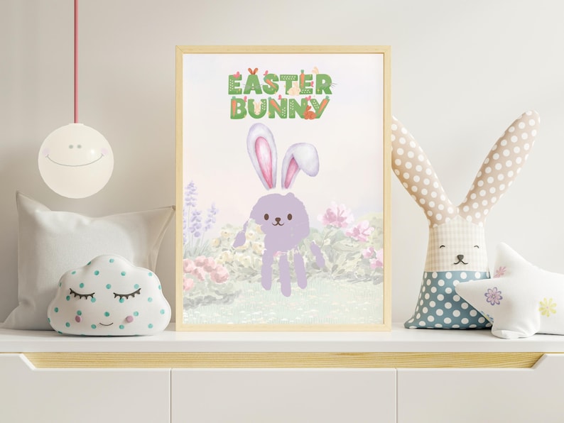 Easter Bunny Handprint Craft for Kids, Preschool & Daycare Spring ...