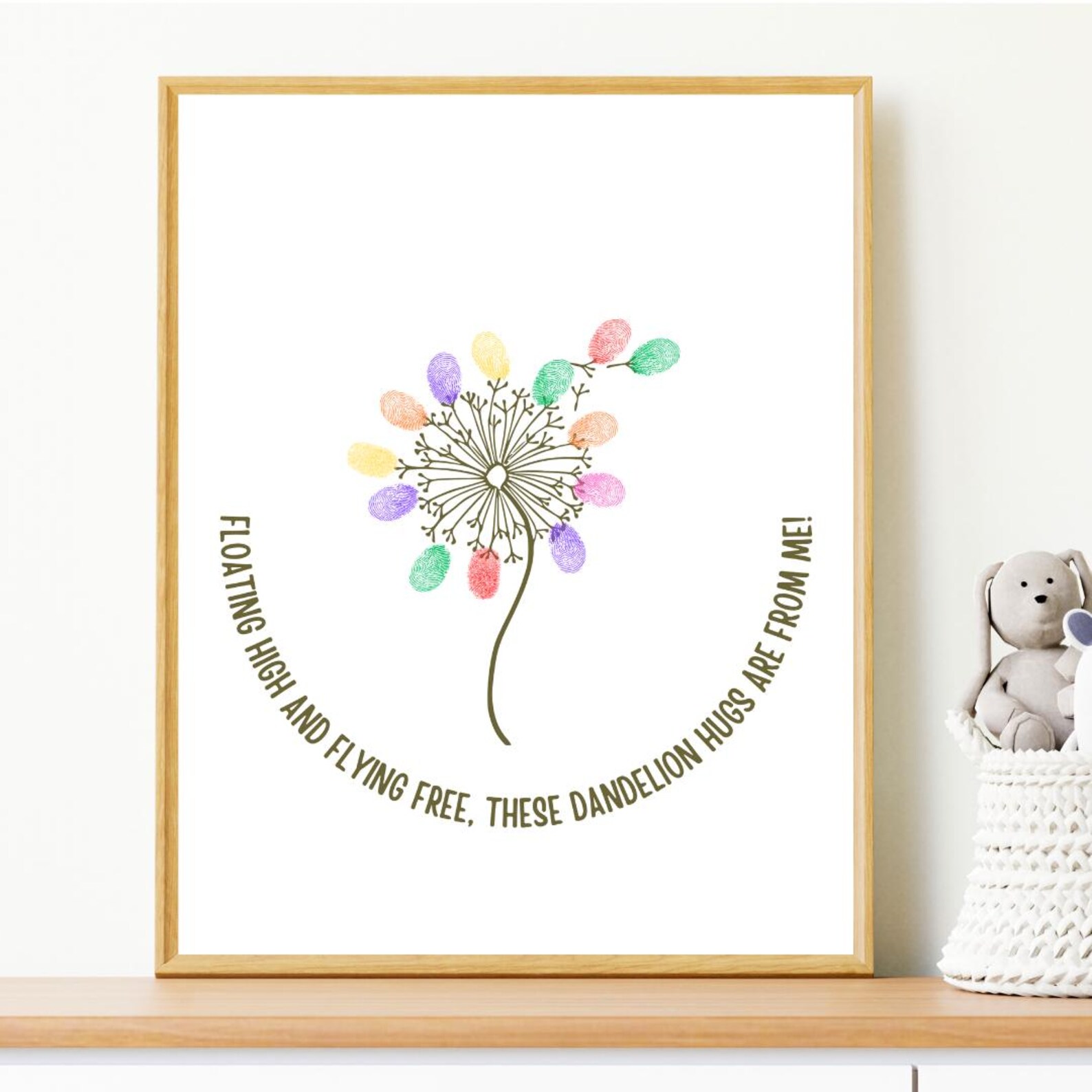 Preschool Art Crafts Mother's Day Homemade Gift Fingerprint Dandelion ...