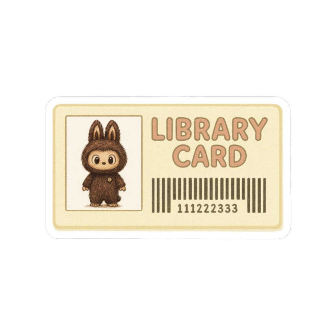 Labubu Library Card Sticker, Labubu Stickers, Blind Box - Etsy