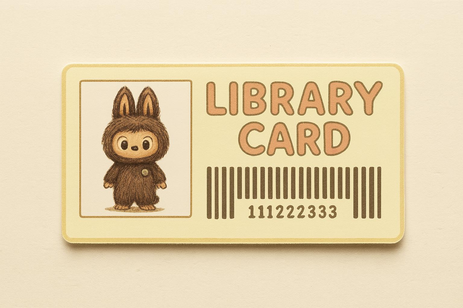 Labubu Library Card Sticker, Labubu Stickers, Blind Box - Etsy