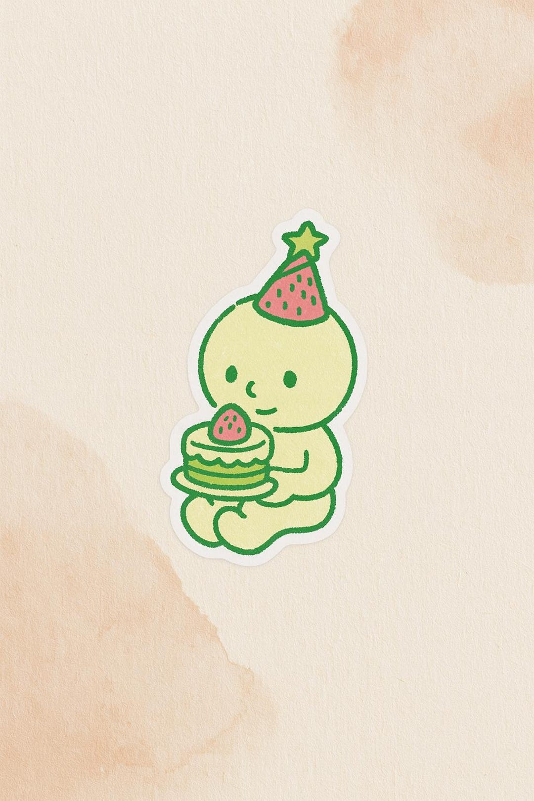 Cute Smiski Sticker, Smiski Birthday, Smiski Strawberry; Smiski Matte ...