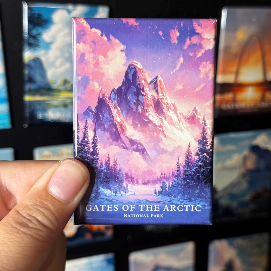 Gates of the Arctic National Park Magnet: Travel Souvenir Fridge Decor ...
