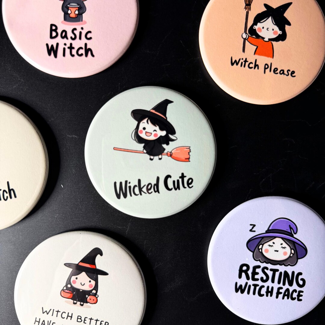 Chibi Witch Magnet – Wicked Halloween Decor - Etsy