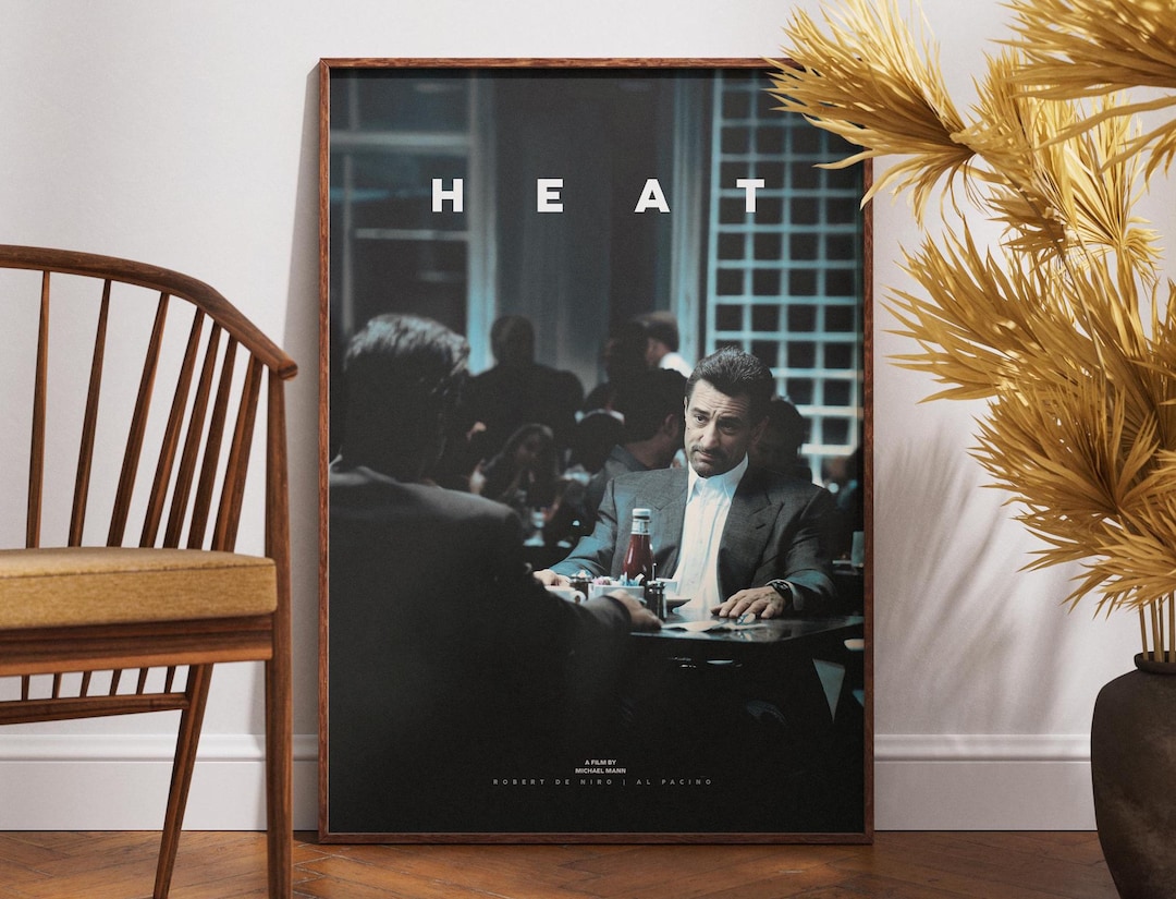 Heat Poster, Retro Movie Poster, Vintage Poster, Al Pacino, Robert De ...