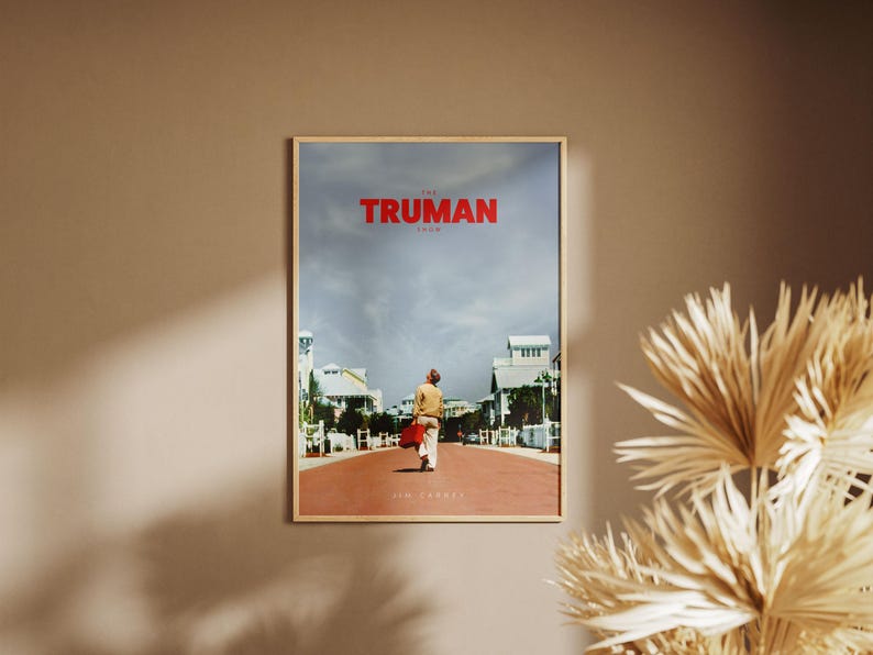 Truman Show Movie Poster, Film Poster, Wall Art, Vintage Retro Poster ...