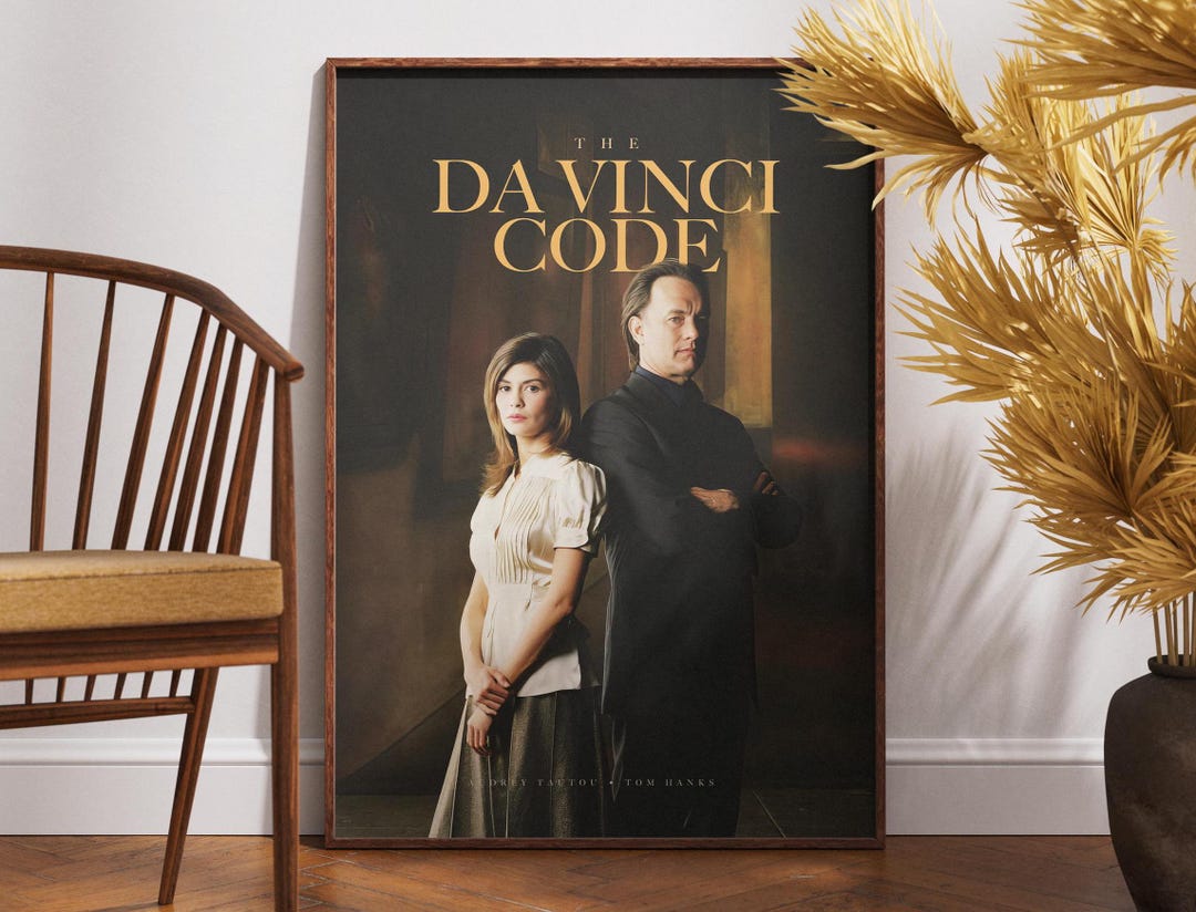 The Da Vinci Code Poster, Retro Movie Poster, Vintage Poster, Dan Brown ...