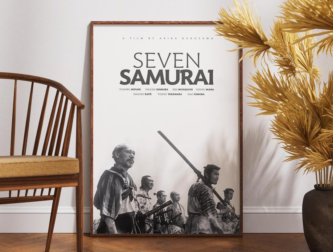 Seven Samurai Poster, Print Poster, Wall Art, Retro Poster, Vintage ...