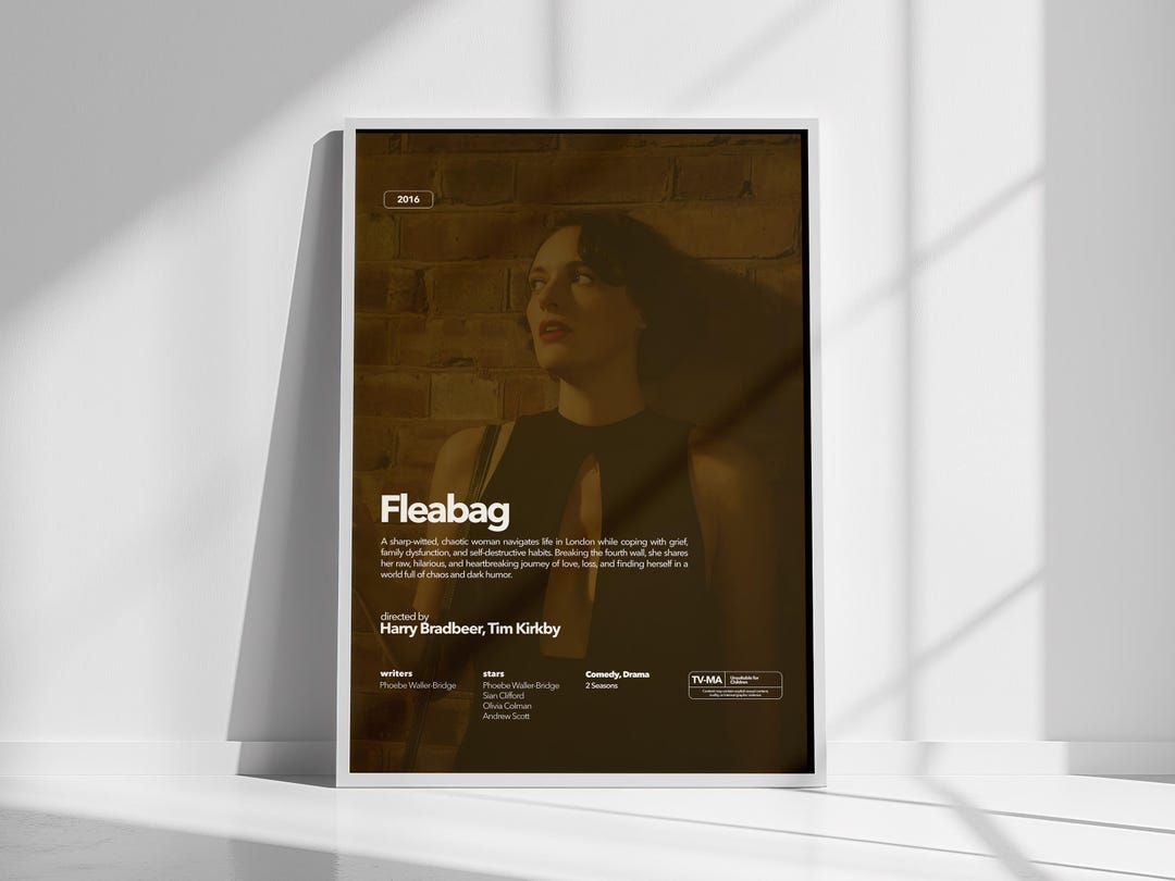 Fleabag Poster, Colored Movie Print Tv Series Poster, Retro Poster ...