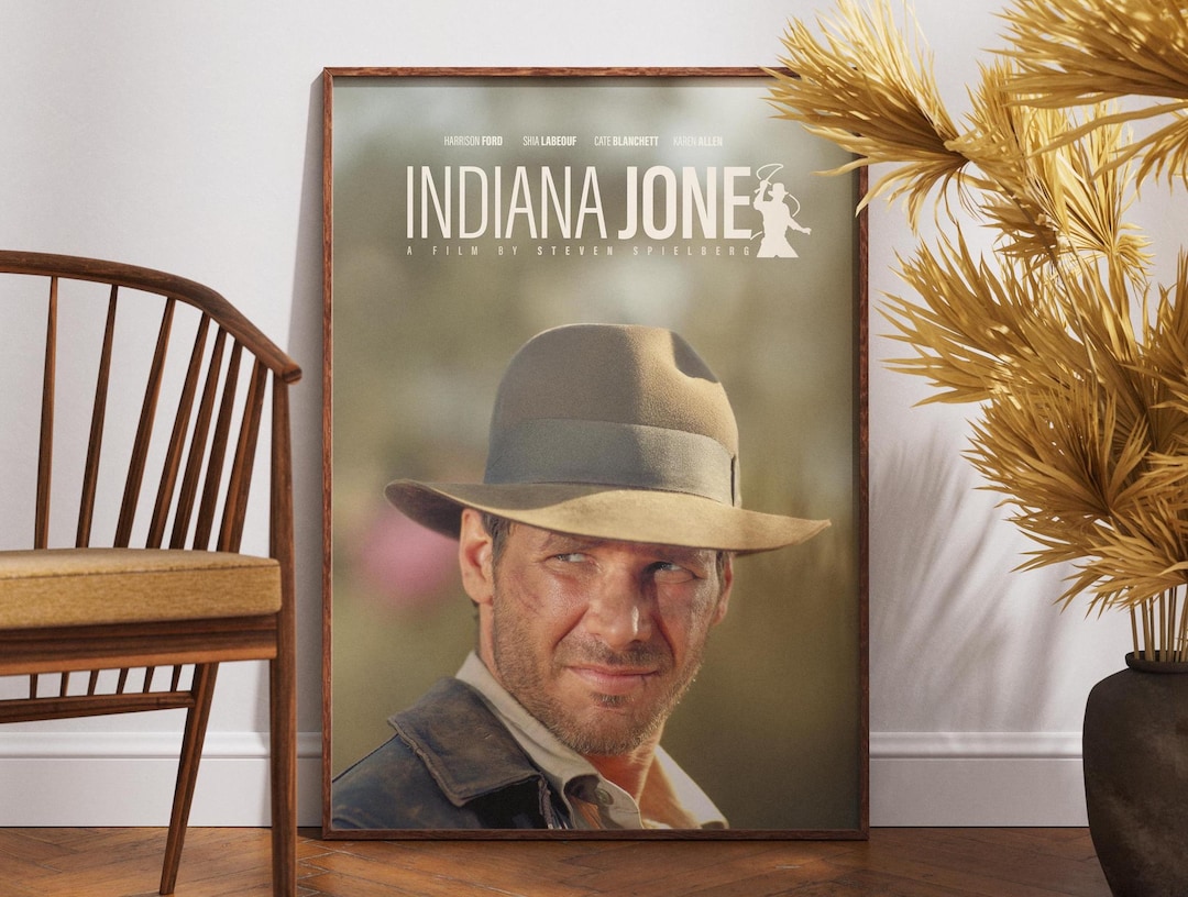 Indiana Jones Movie Poster, Film Poster, Wall Art, Retro Poster ...