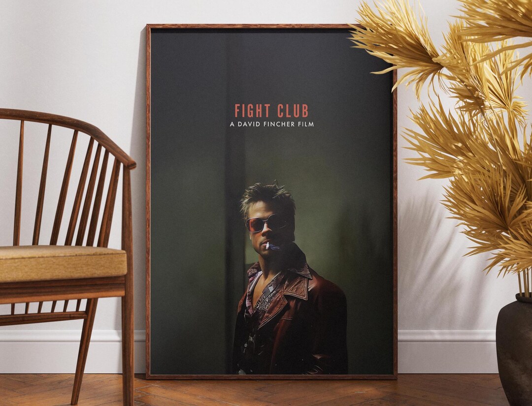 Fight Club Movie Poster, Movie Lovers Gift, David Fincher, Edward ...