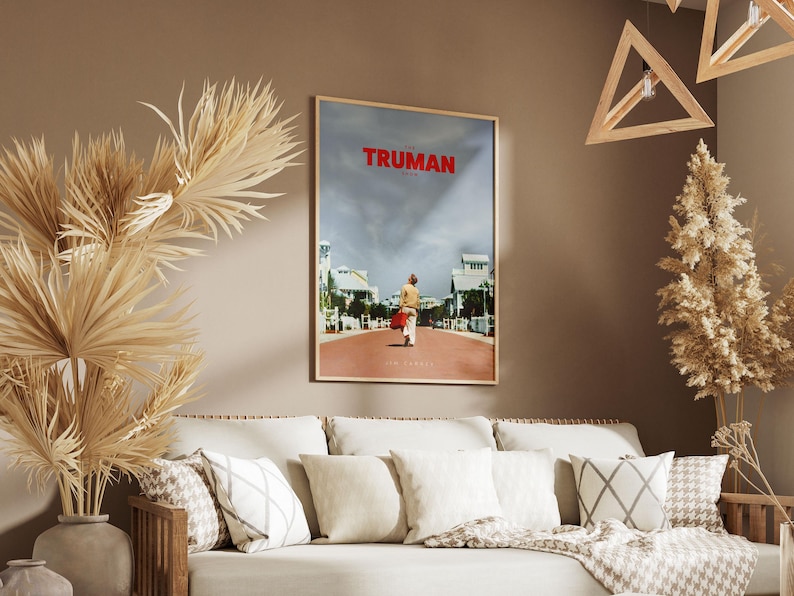 Truman Show Movie Poster, Film Poster, Wall Art, Vintage Retro Poster ...