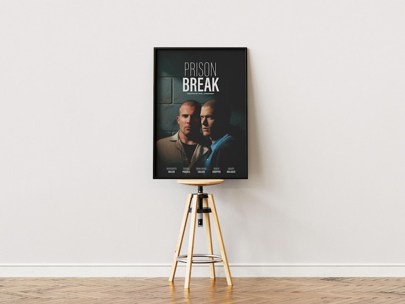 Prison Break Poster, TV Series Wall Art, Retro Vintage Movie Print ...