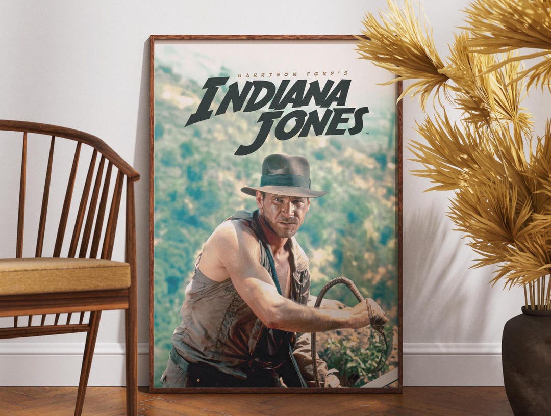 Indiana Jones Poster, Retro Movie Poster, Vintage Poster, Printable Art ...