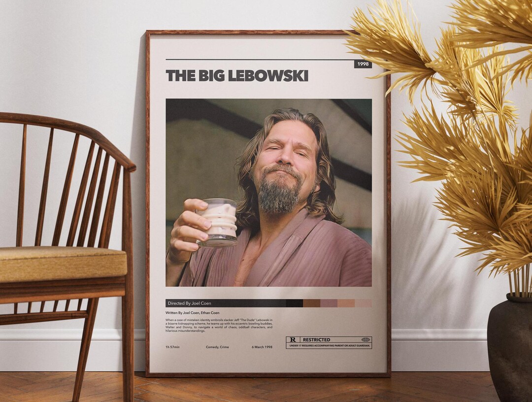 The Big Lebowski Poster, Movie Lovers Gift, Home Decor, Wall Art, Ethan ...
