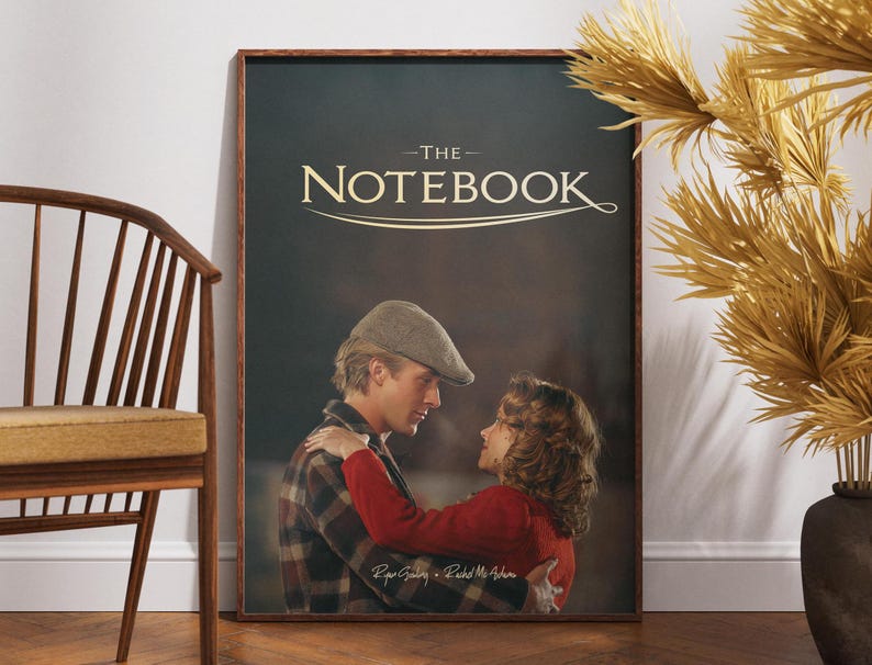 The Notebook Poster, Retro Movie Poster, Vintage Poster, Gift for Her ...