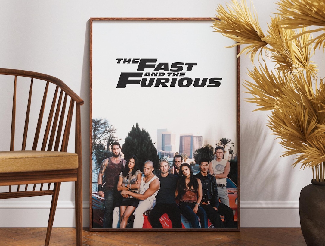 The Fast and the Furious Movie Print, Fast & Furious Film Poster, Movie ...